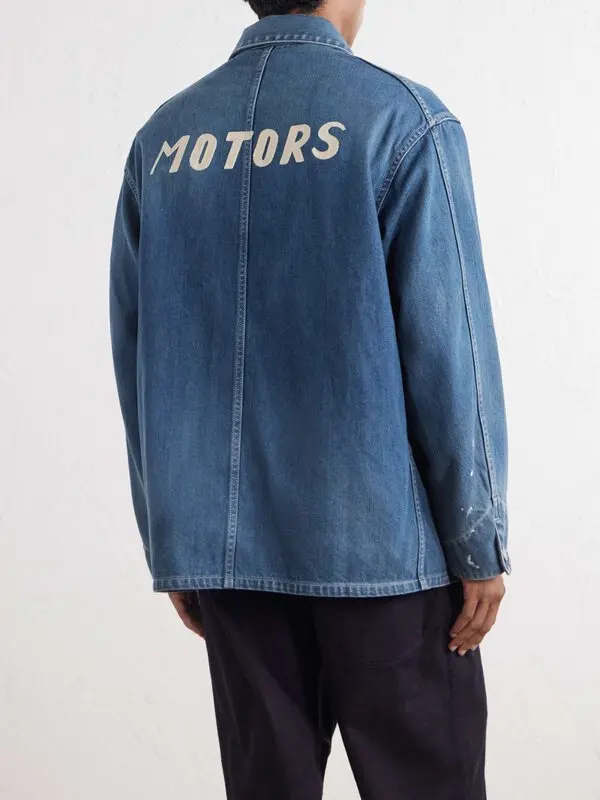 Visvim Printed Distressed Denim Jacket