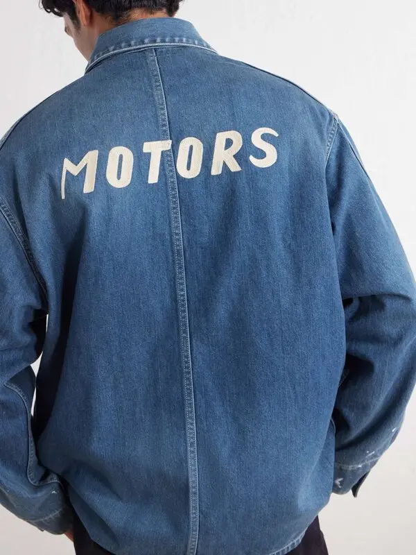 Visvim Printed Distressed Denim Jacket