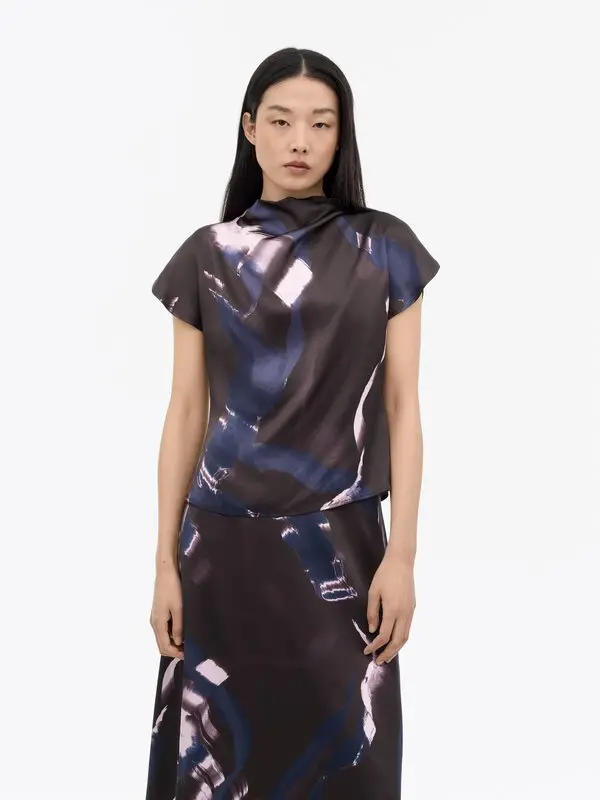 Tiger Of Sweden Lei Printed Satin Blouse