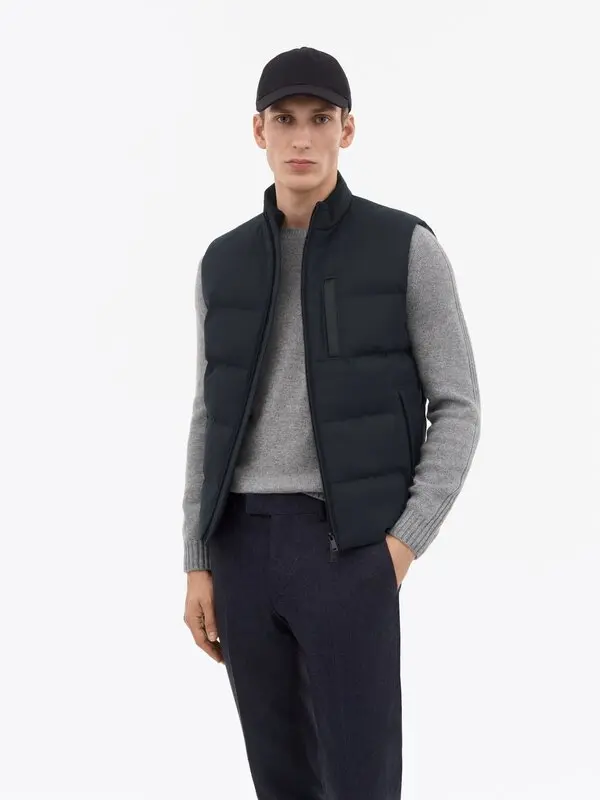Tiger Of Sweden Fynn Rds Wool Vest - Deep Well