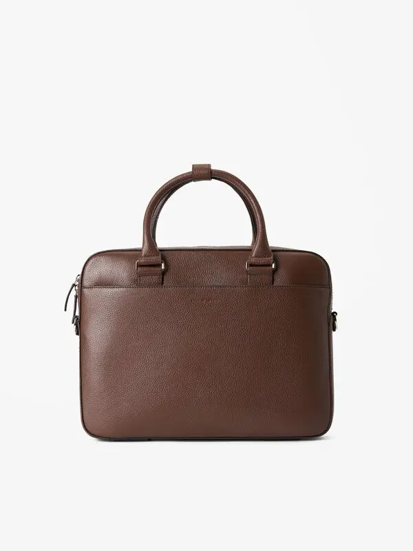 Tiger Of Sweden Bosun Leather Briefcase - Cognac