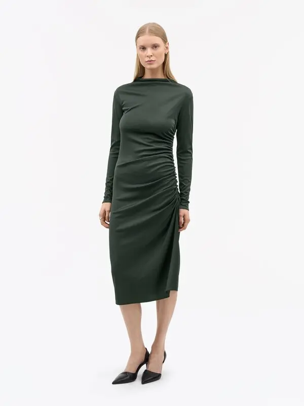 Tiger Of Sweden Aliz Long-sleeved Dress - Midnight Green