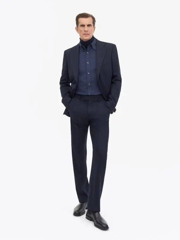 Tiger Of Sweden Tenser Straight-leg Wool Trousers - Night Grape