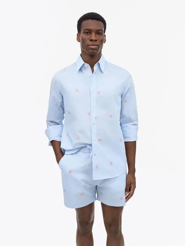 Tiger Of Sweden Bennett Fp Printed Cotton Shirt - Heather