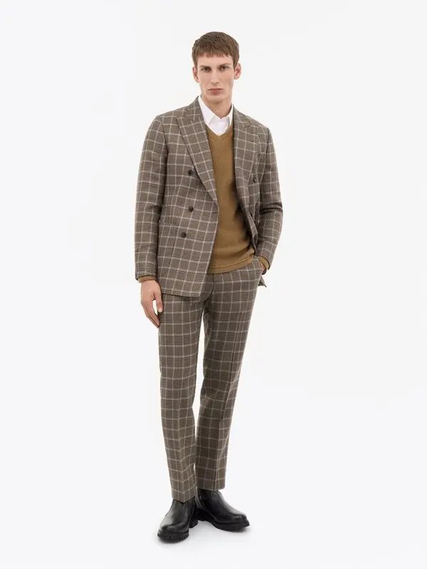 Tiger Of Sweden Tense Swedish Wool Plaid Trousers