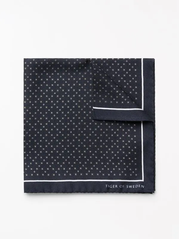 Tiger Of Sweden Quadra Patterned Handkerchief - Light Ink