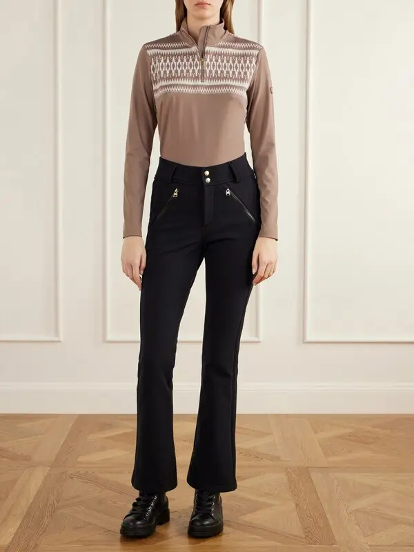 Bogner Joalyn Knit-detailed Jersey Base Layer - Brown