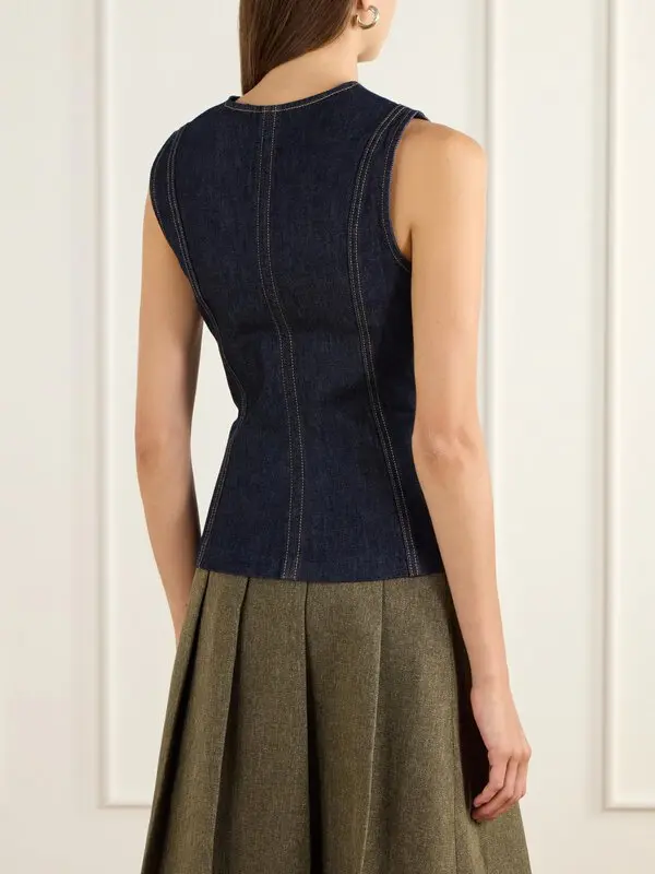 FRAME The Form Denim Vest - Blue