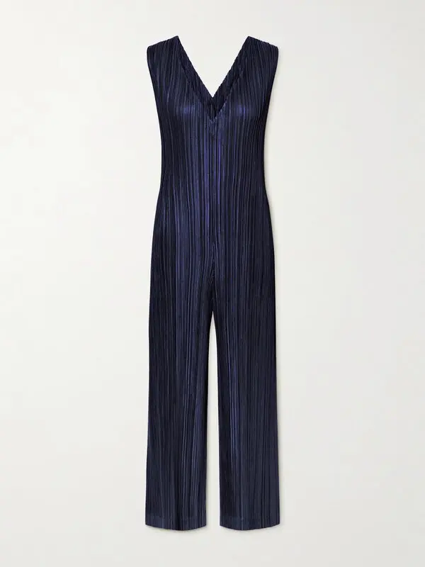 Issey Miyake September Plissé Jumpsuit - Blue