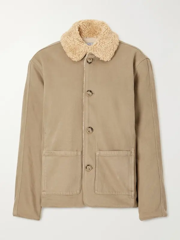 Still Here Townes Reversible Plush And Denim Jacket