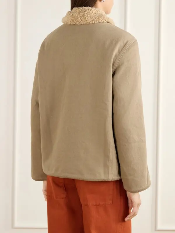 Still Here Townes Reversible Plush And Denim Jacket
