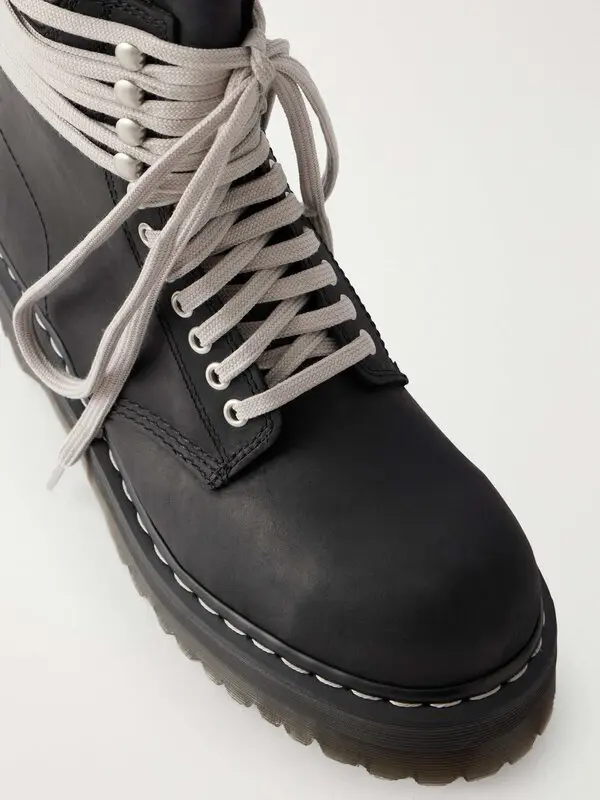 Rick Owens Dr. Martens Nubuck Ankle Boots