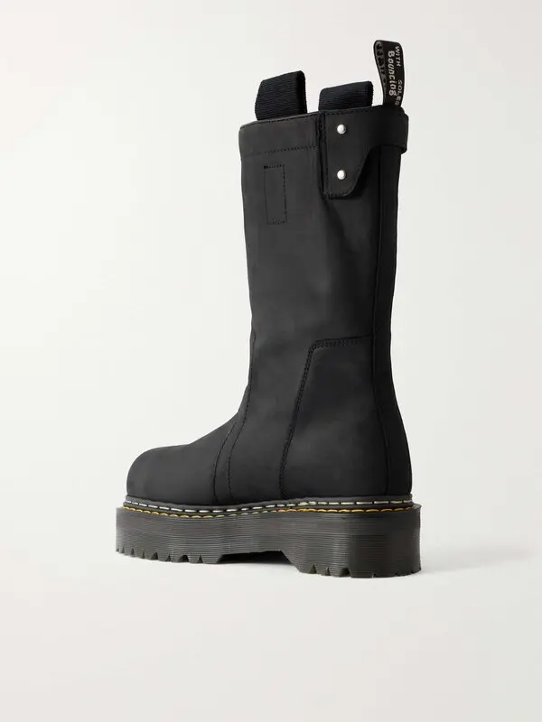Rick Owens Dr Martens Nubuck Ankle Boots