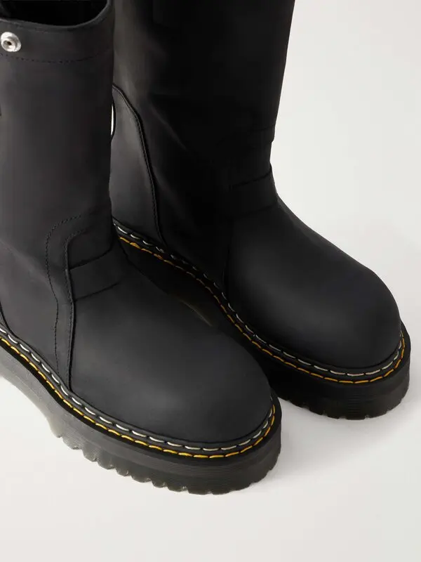 Rick Owens Dr Martens Nubuck Ankle Boots