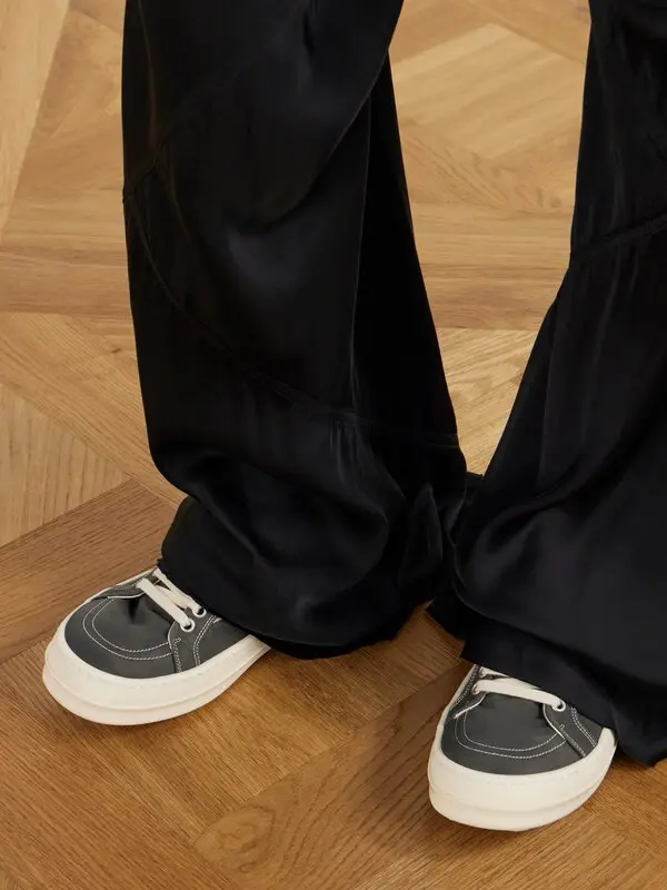 Rick Owens Vintage Suede-trimmed Shell Sneakers - Gray