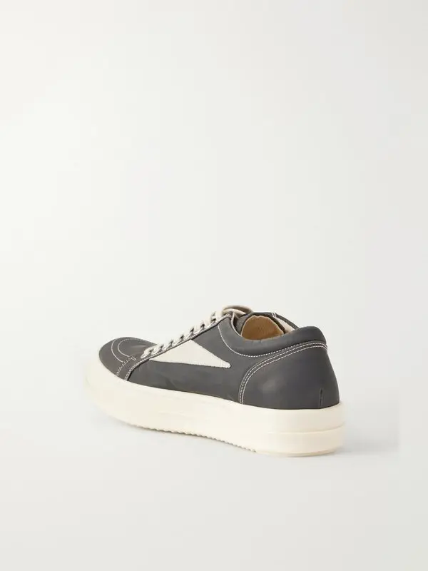 Rick Owens Vintage Suede-trimmed Shell Sneakers - Gray