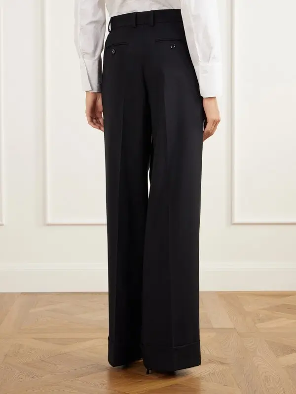 Dolce & Gabbana Wool Mid-rise Straight-leg Pants