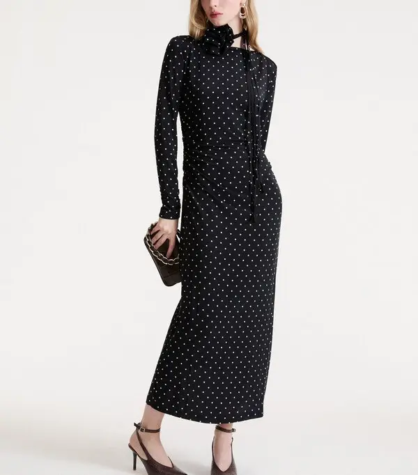 Marella Jersey Polka-dot Maxi Dress