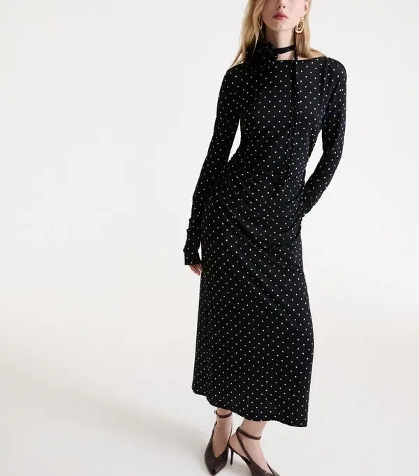 Marella Jersey Polka-dot Maxi Dress