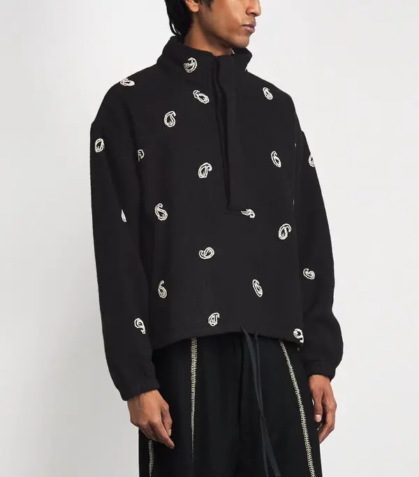 KARTIK RESEARCH Wool Paisley Embroidered Sweater