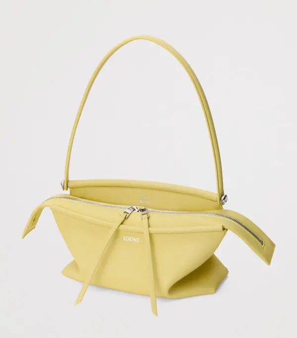 Loewe Small Leather Whisker Shoulder Bag - Ivory
