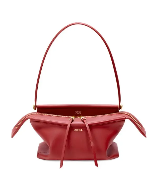Loewe Small Leather Whisker Shoulder Bag - Red