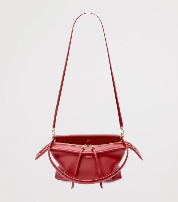 Loewe Small Leather Whisker Shoulder Bag - Red