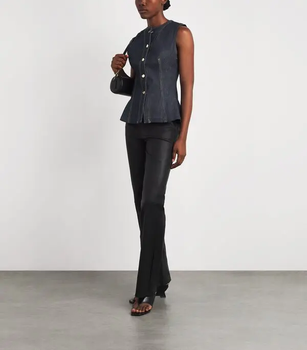 FRAME The Form Denim Vest - Navy
