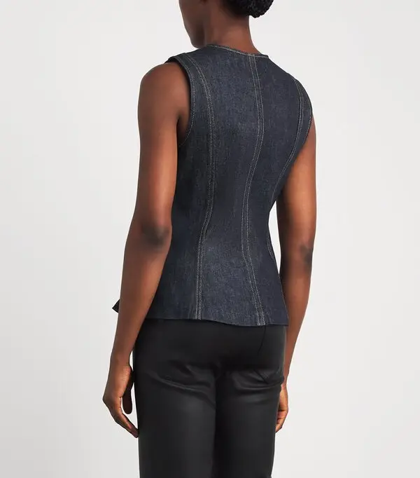 FRAME The Form Denim Vest - Navy