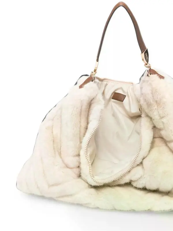 Liu Jo Chevron Faux-fur Shoulder Bag
