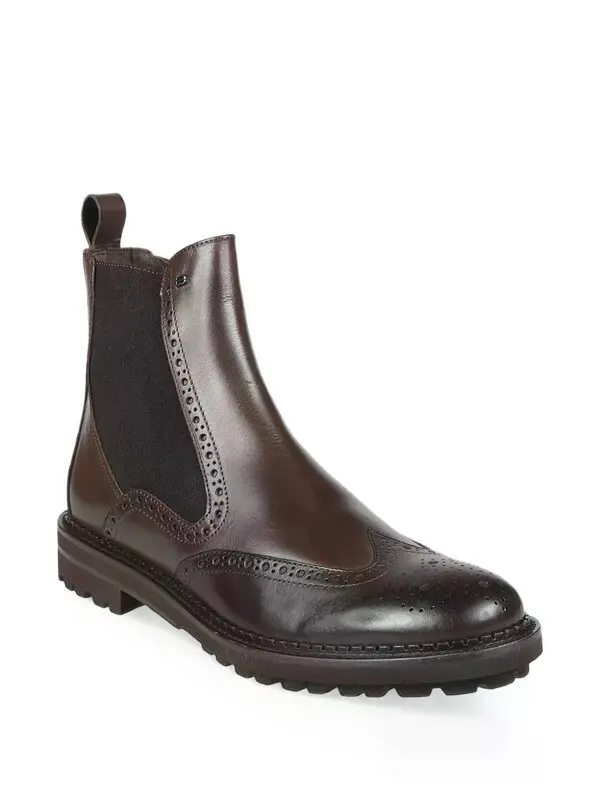 BALDININI Brogue-detail Leather Boots