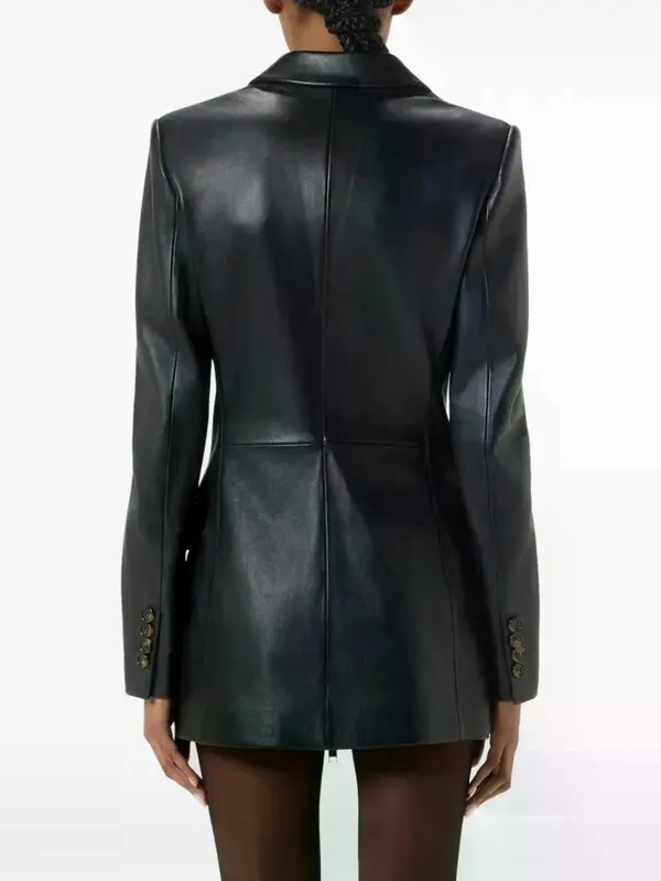 Blumarine Single-breasted Leather Jacket