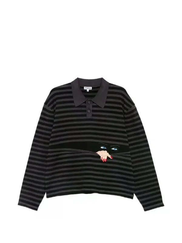 HOUSE OF ERRORS Striped-pattern Polo Shirt