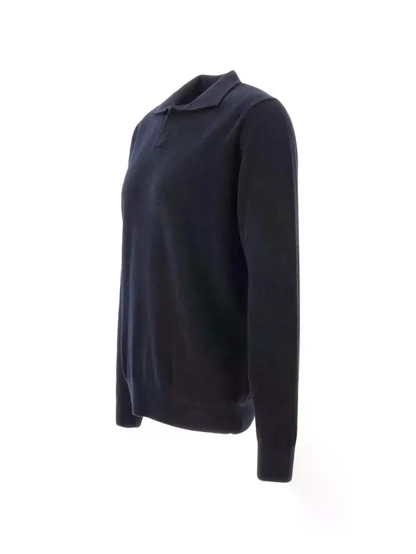 DELLA CIANA Knit Long-sleeve Polo Shirt