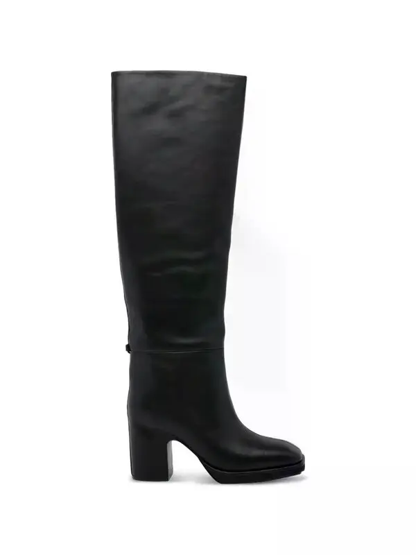 PALOMA BARCELO Ophelia Square-toe Block-heel Boots - Black