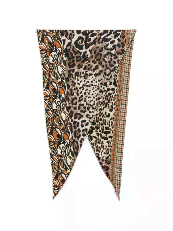 PIERRE-LOUIS MASCIA Aloeuw Mixed-print Scarf - Brown