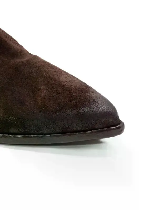 Elena Iachi Distressed Western-style Ankle Boots