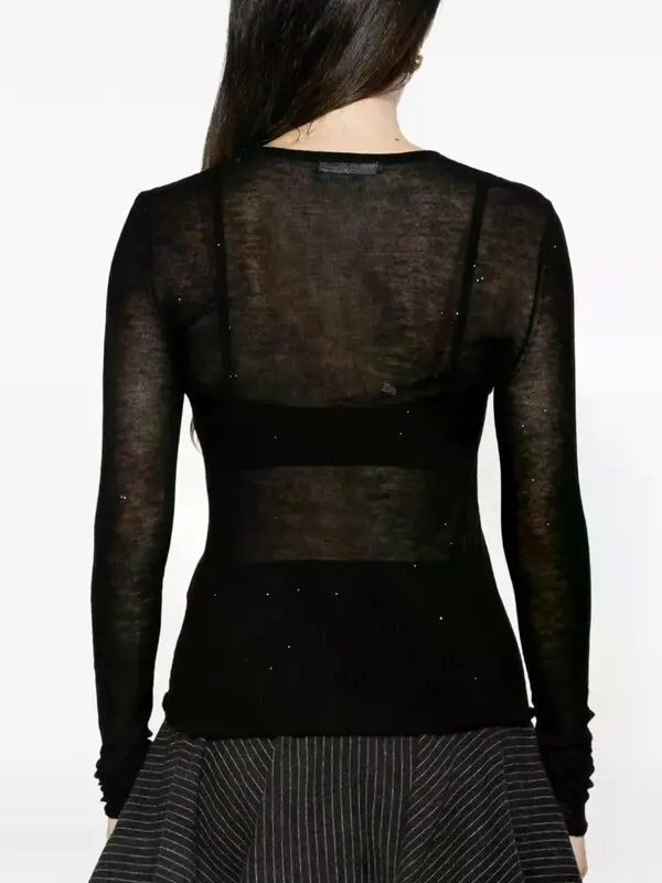 Majestic Filatures Semi-sheer Long-sleeve T-shirt