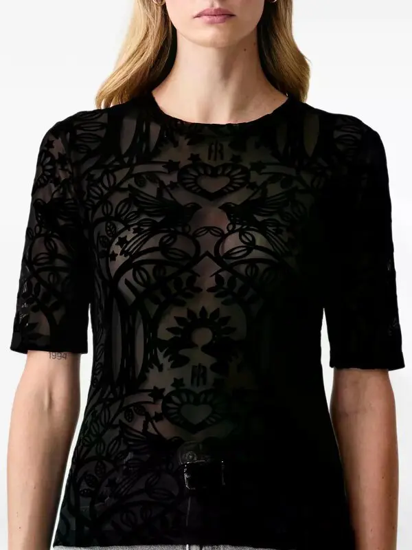 FRACOMINA Velvet-flocked T-shirt