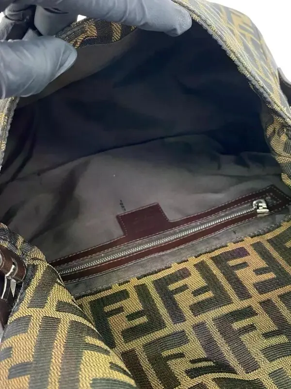 Fendi 1990-2010 Zucca Canvas Mamma Forever Shoulder Bag