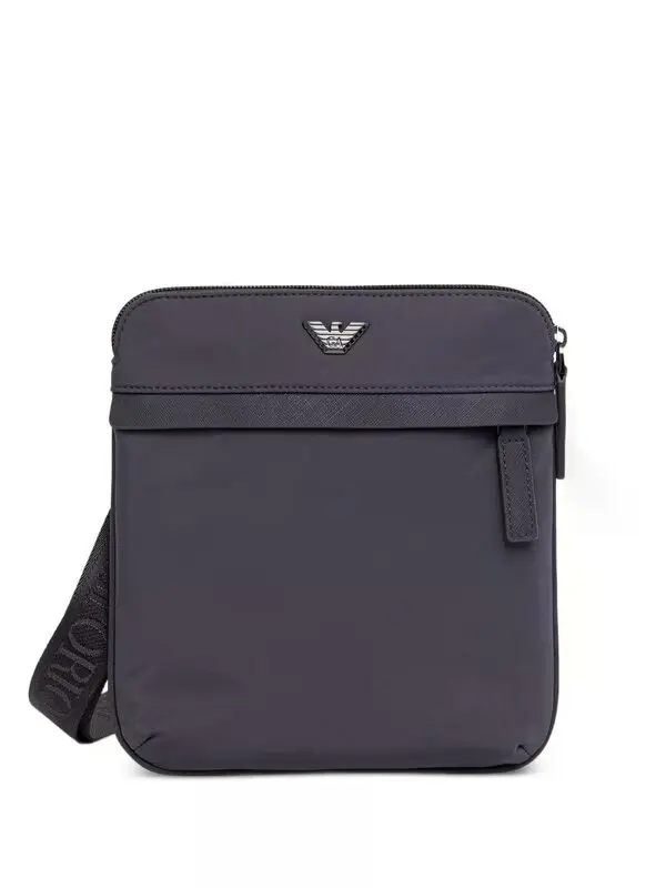 Emporio Armani Logo-plaque Messenger Bag - Grey
