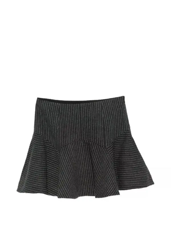 GANNI Pinstripe Mini Skirt - Grey