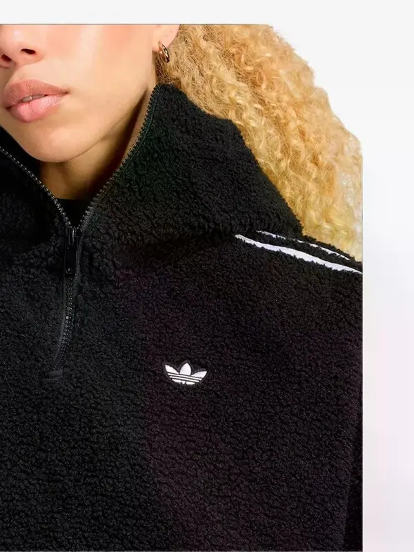 Adidas Originals Jennie Fleece Logo-patch Hoodie - Black