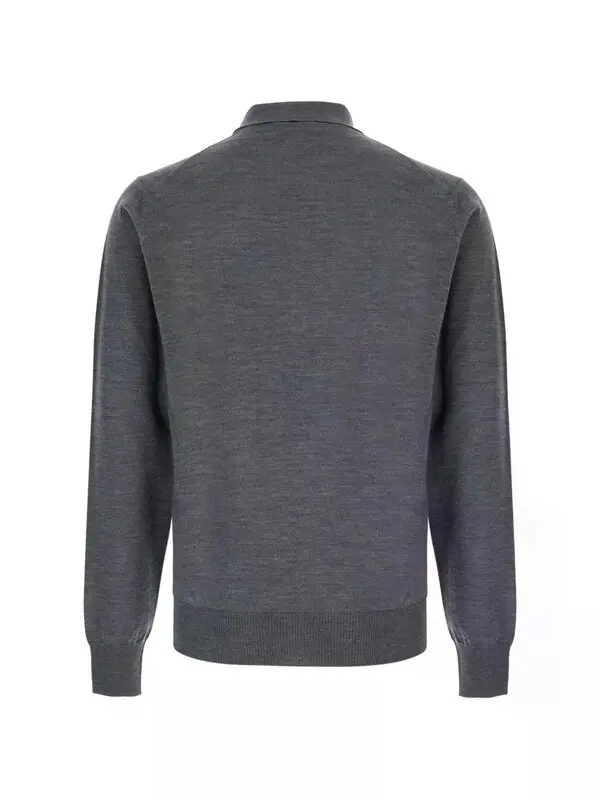 Emporio Armani Virgin-wool Polo Shirt - Grey