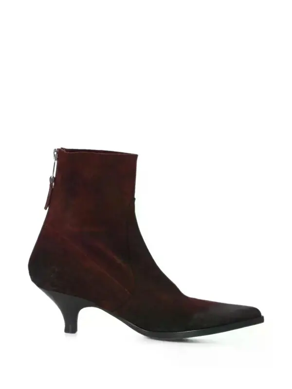Elena Iachi Thais Suede Back-zip Ankle Boots