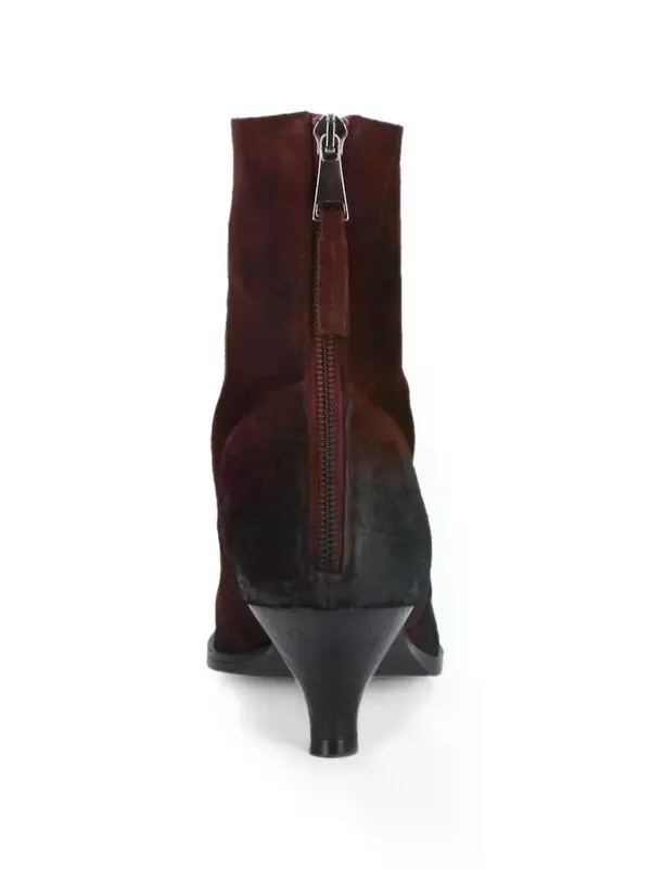 Elena Iachi Thais Suede Back-zip Ankle Boots