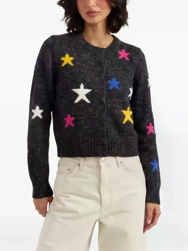 Chinti & Parker Star-intarsia Round-neck Cardigan