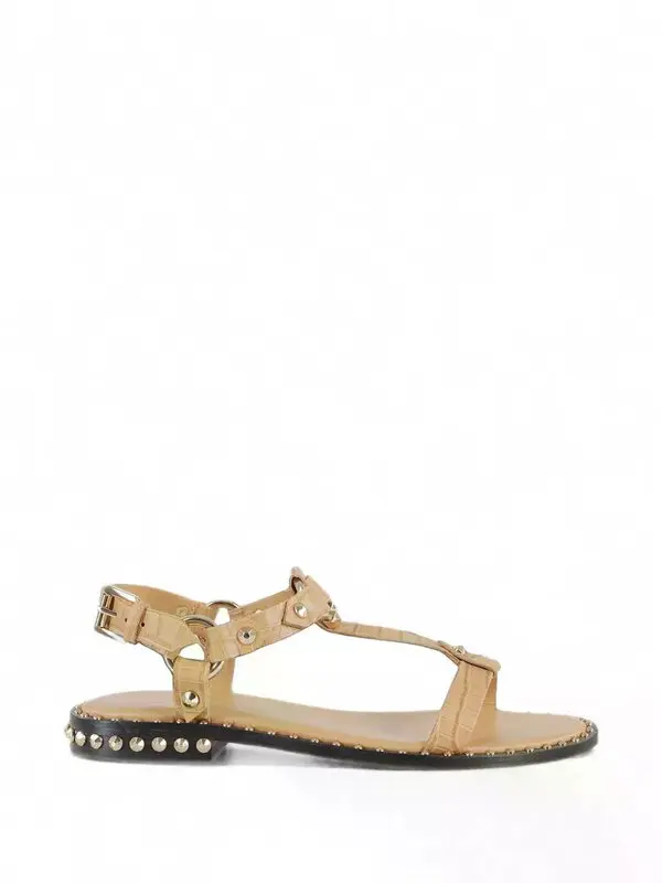 Ash Crocodile-effect Studded Sandals