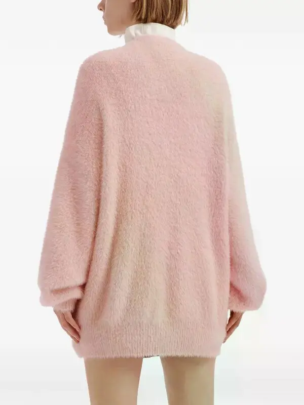 FINGERCROXX Embroidered-logo Fluffy Cardigan