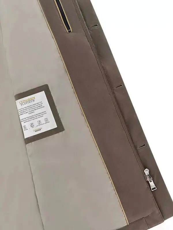 Paul & Shark Typhoon Platinum Suede-trimmed Car Coat